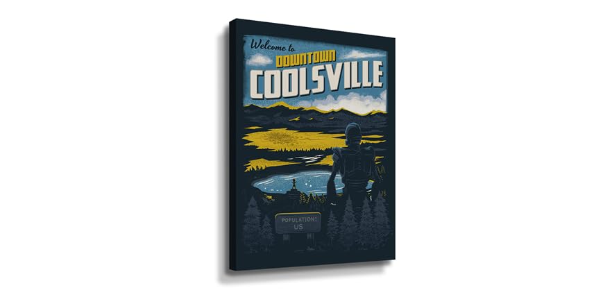 "Welcome to Downtown Coolsville" Canvas