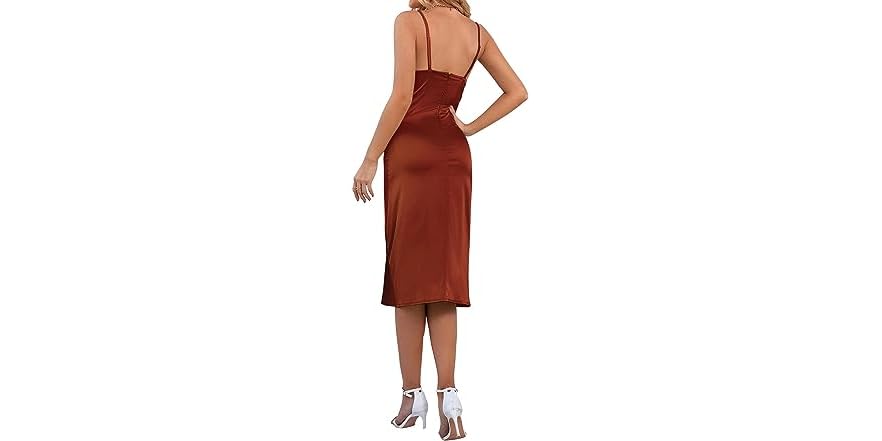 Sleeveless Cocktail Dress Rust Brown Medium