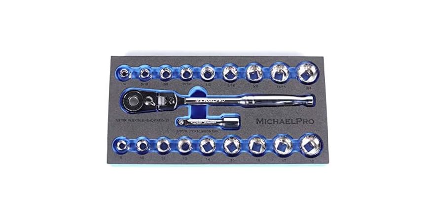 MichaelPro MP001001 3/8 inch Drive Socket Wrench Set