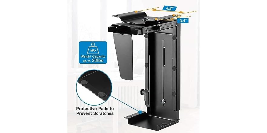 HUANUO CPU Holder Under Desk Mount - Adjusta