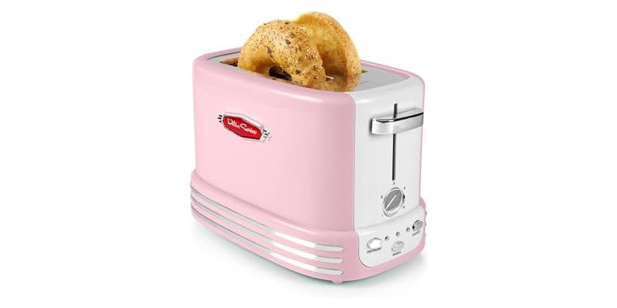 Nostalgia 2-Slice Toaster Pink