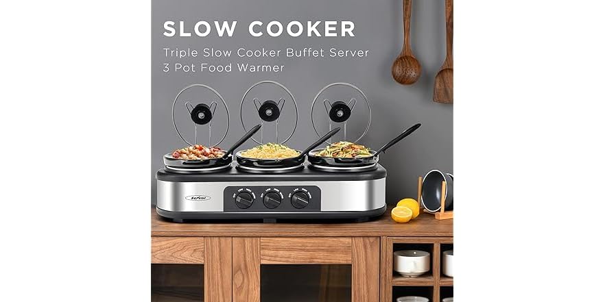Sunvivi Triple Slow Cooker