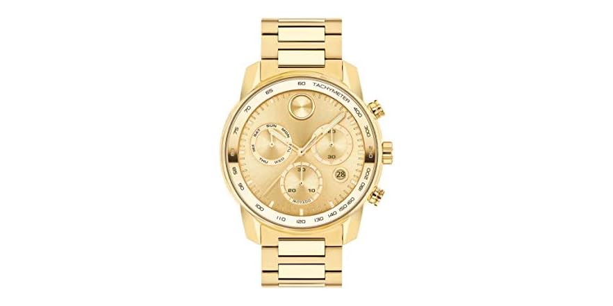 Movado Bold Mens Verso Gold Chronograph