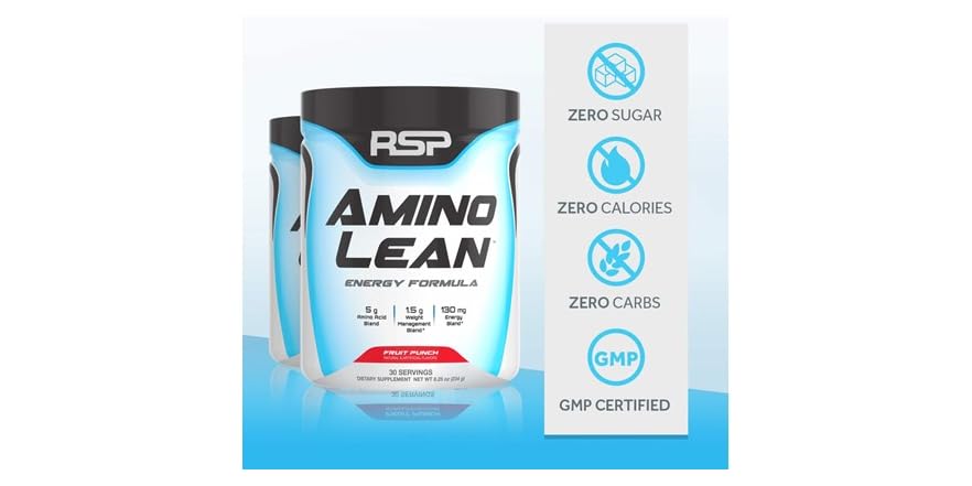 AminoLean - Amino Energy + Fat Burner, Pre Workout, Weight Loss Powder