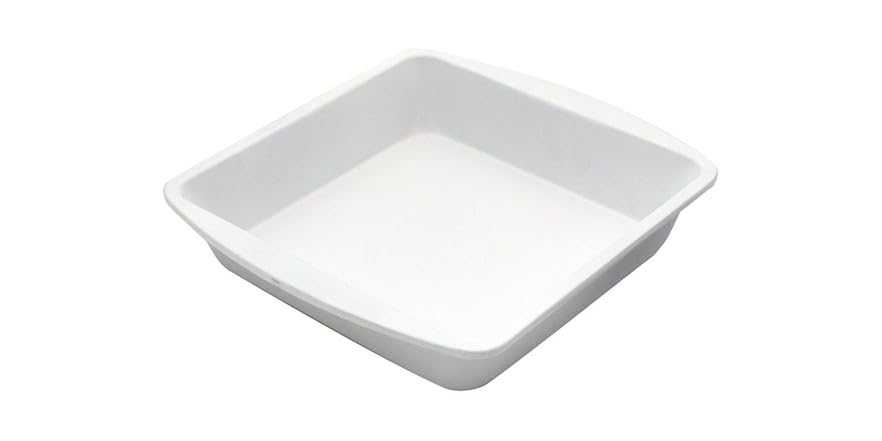 CeramaBake 8 inch Square Cake Pan, White
