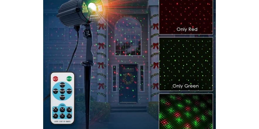 Firefly Laser Projection Lights with Auto Timer Remote