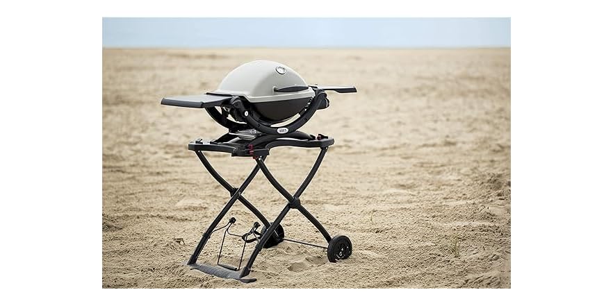 WEBER Q PORTABLE BLACK Weber Q Portable Cart, Black, for Q (Open Box)