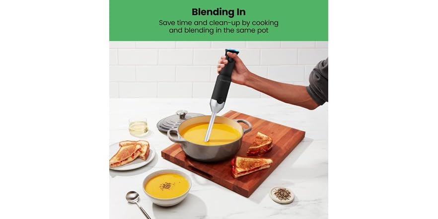 CHEFMAN Cordless Portable Immersion Blender 5-in-1 (Open Box)