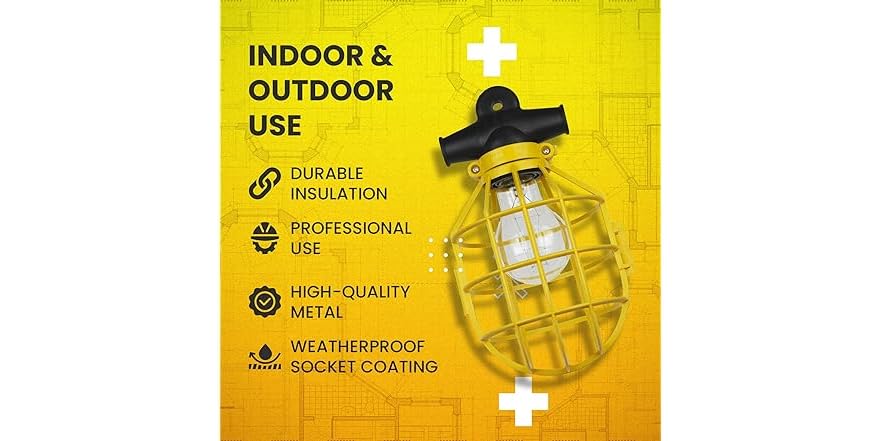 Construction & Work Lights, 100ft w/10 Sockets