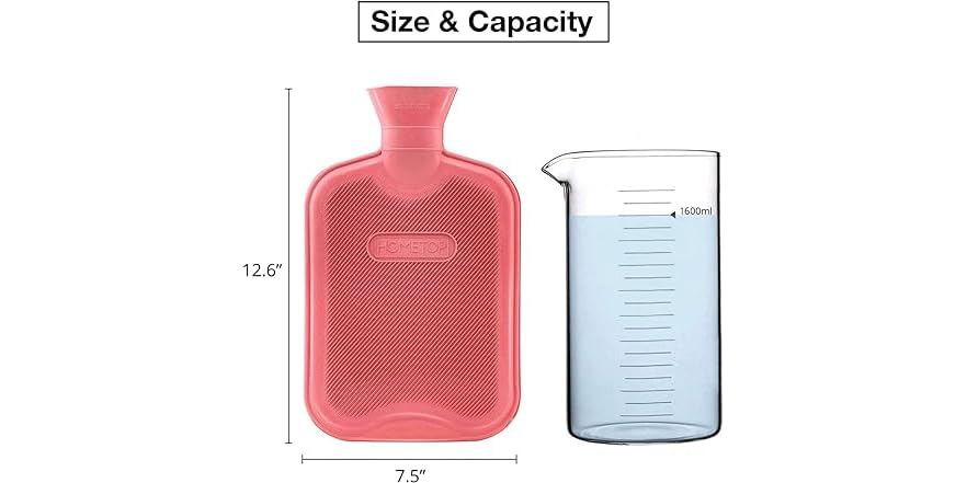 Rubber Hot Water Bladder (2 Liters, Red)