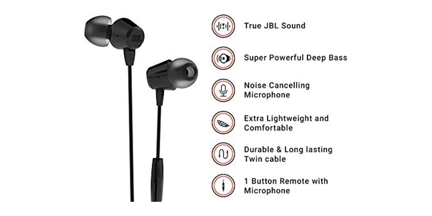 JBL C50HI in-Ear Headphones with Mic