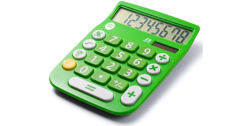 8 Digit Dual Powered Calculator 6 Pack