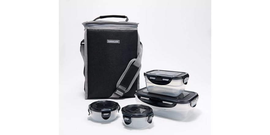 LocknLock Insulated Lunch Bag w/ 4 Containers