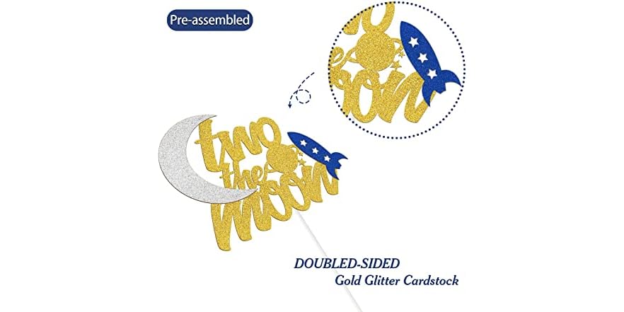 Two The Moon Cake Topper Two The Moon w