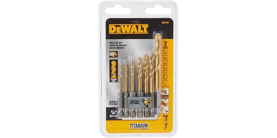 DEWALT DD5157 Drill Bit Set, Impact Ready, 7pc