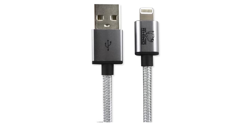 Rhino 3 Meter MFI Apple Lightning Cables - 3 Packs