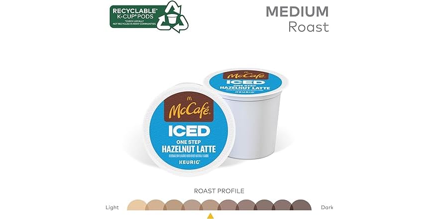 6Pk McCafe Iced Hazelnut K-Cup Pods 10ct