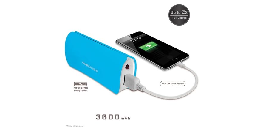 Acellories Power Bank w/ Light - 2 pack