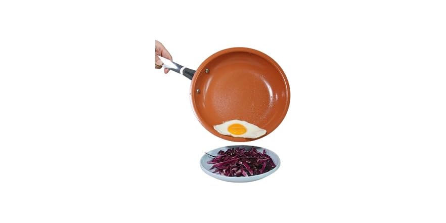 9.5" Ultra Nonstick Red Copper Frying Pan
