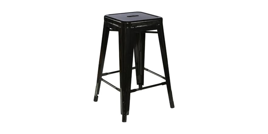 Square Metal Stool (2 Sizes/Colors)
