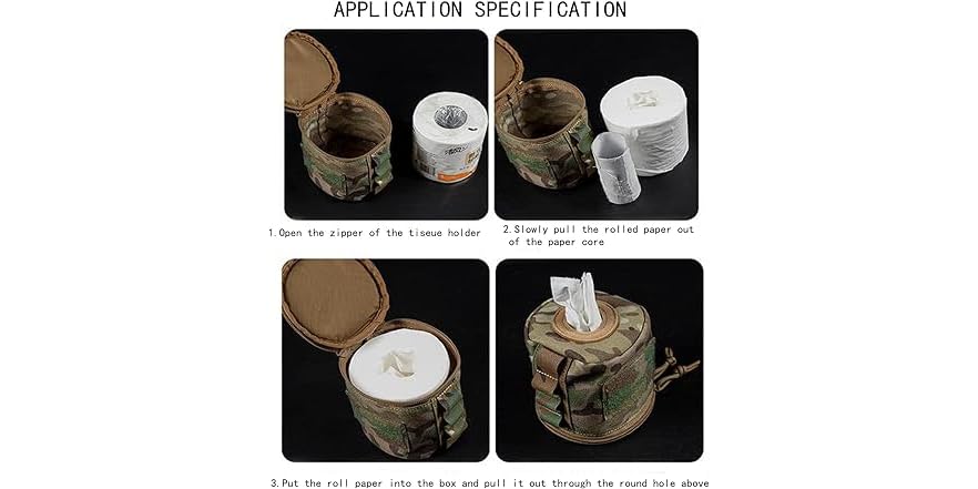 (2 Pack) Tactical Roll Paper Storage