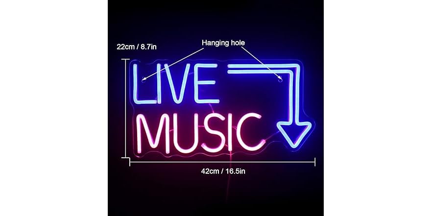 Live Music Neon Sign Music LED Neon Li