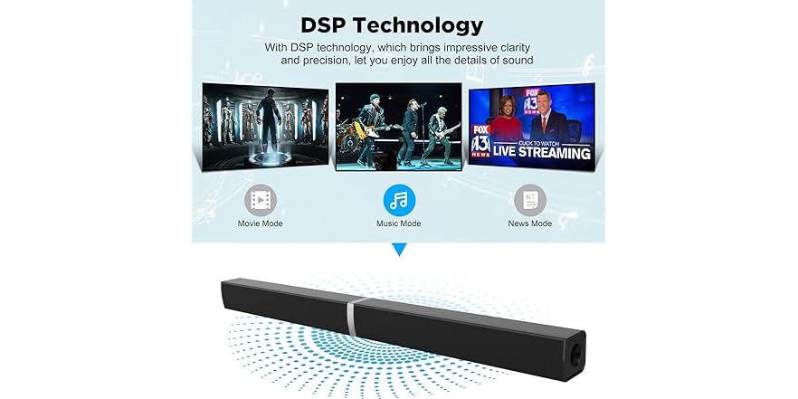 MZEIBO W058 Sound Bars for TV Bluetooth 5.0 Soundbar (Open Box)