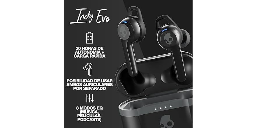 (NEW) Skullcandy Indy Evo XT in-Ear Wireless Earbuds