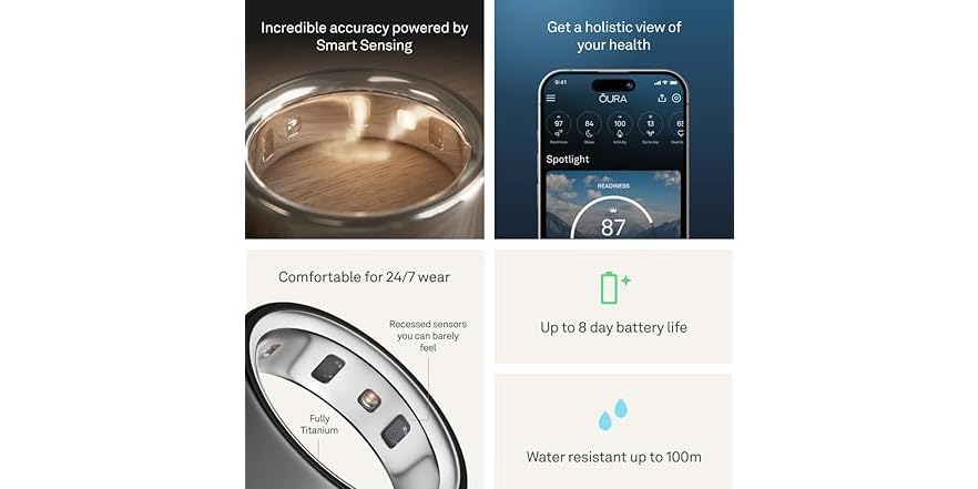 Oura Ring 4 Stealth, Size 10