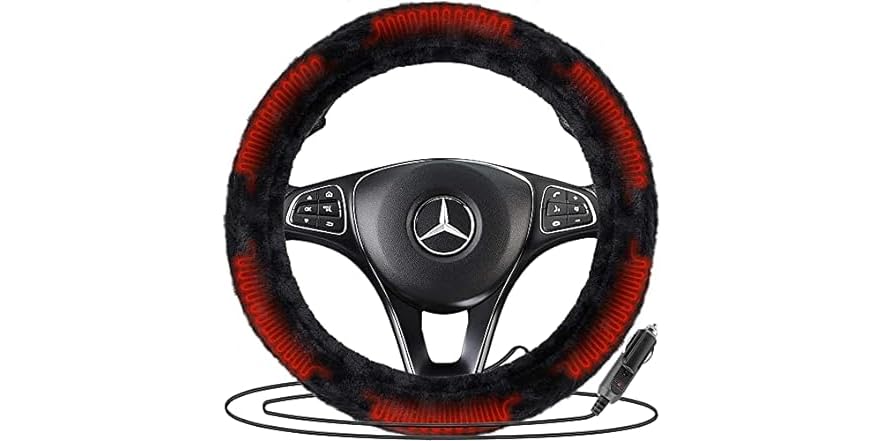 Sheepskin Heated Stearing Wheel Cover