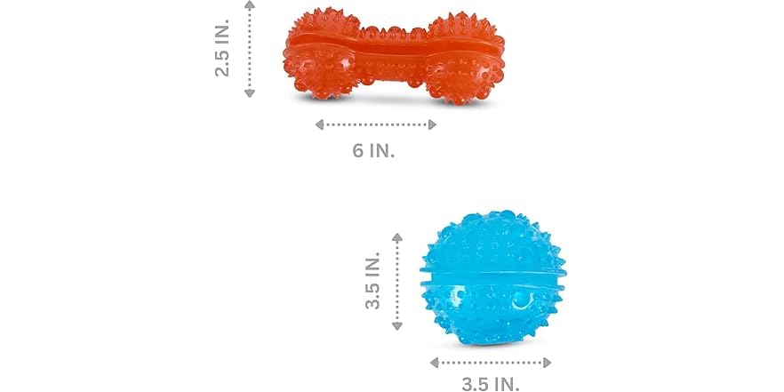 AKC 2-Pack TPR Treat Toys – Vanilla Scented