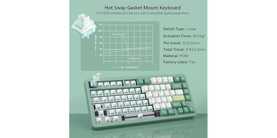 Womier SK75 75% Aluminum Mechanical Gaming Keyboard