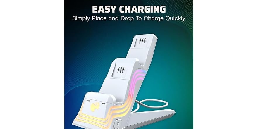 PDP Afterglow Wave LED Dual Gaming Charger