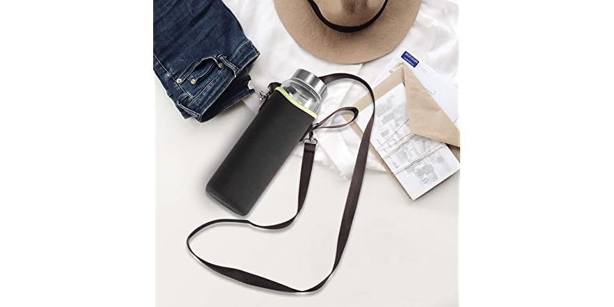 Glass Water Bottle & Protection Sleeve