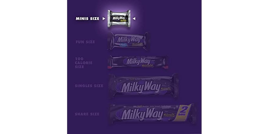 Milky Way Midnight Dark Minis, 8-Pack