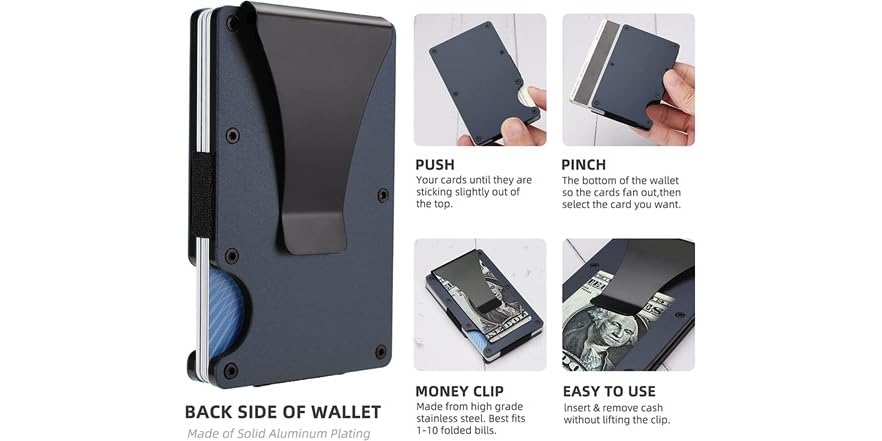 RFID Blocking Slim Money Clip