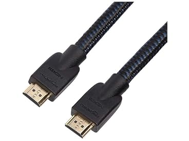 (15FT) AmazonBasics Nylon-Braided High-Speed HDMI Cable (18Gbps, 4K/60Hz)