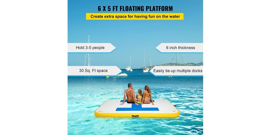 VEVOR Inflatable Dock Floating Platform