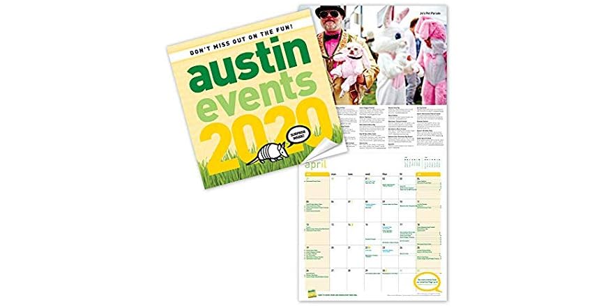 Austin Texas Events 2020 Wall Calendar