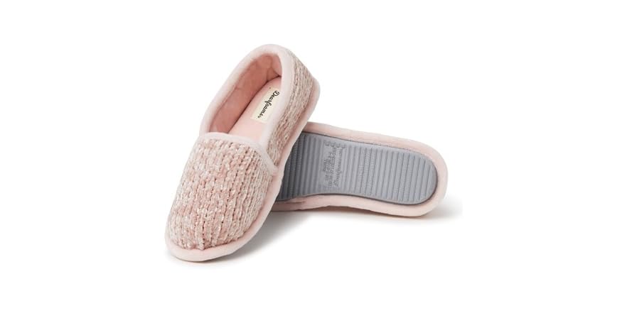 Dearfoams Women's Chenille Slippers Large