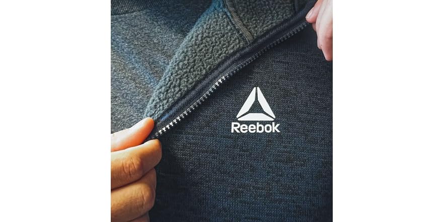 Reebok Men's Bonded Sweater Fleece Sherpa Jacket