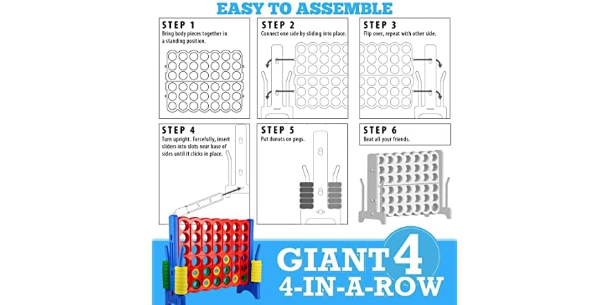 Giantville GV-C4-101. Giant 4 in a Row Connect Game (Open Box)