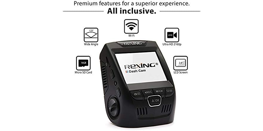 Rexing V1 3rd Gen Wi-Fi 4K UHD Dashcam