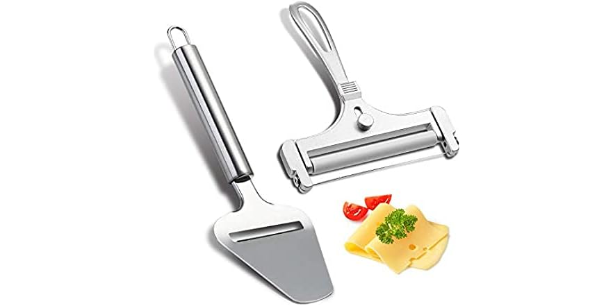 2 Pieces Stainless Steel Wire Cheese Slicer with Cheese Plane Tool