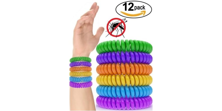 iCooker Mosquito Repellent Bracelet Band,12-Pack