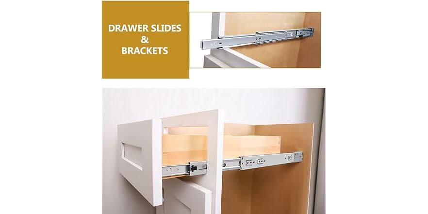 10 Pack 22" Soft Closing Draw Slides