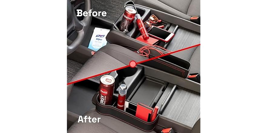 Perplus Car Seat Gap Filler Organizer, 2 Pack