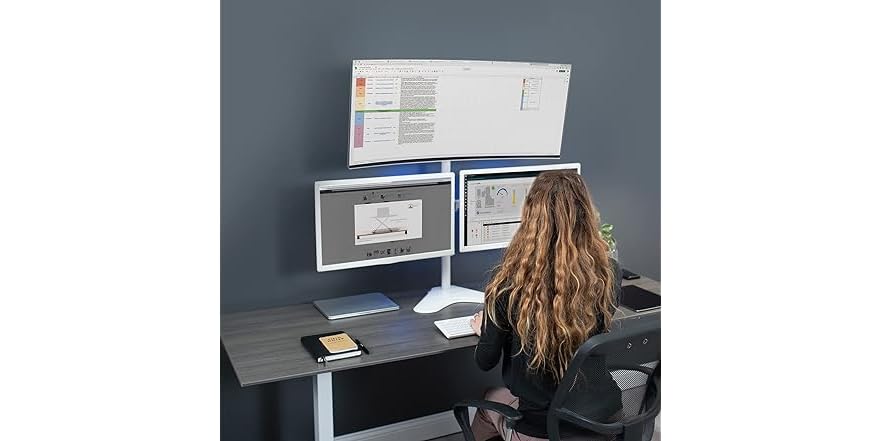 Heavy Duty Triple Monitor Desk Stand