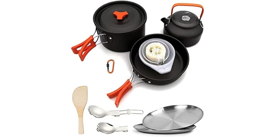 yoyomax 14pcs Camping Cookware Mess Kit