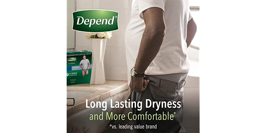 Depend Incontinence Underwear for Men Large, 28 Count